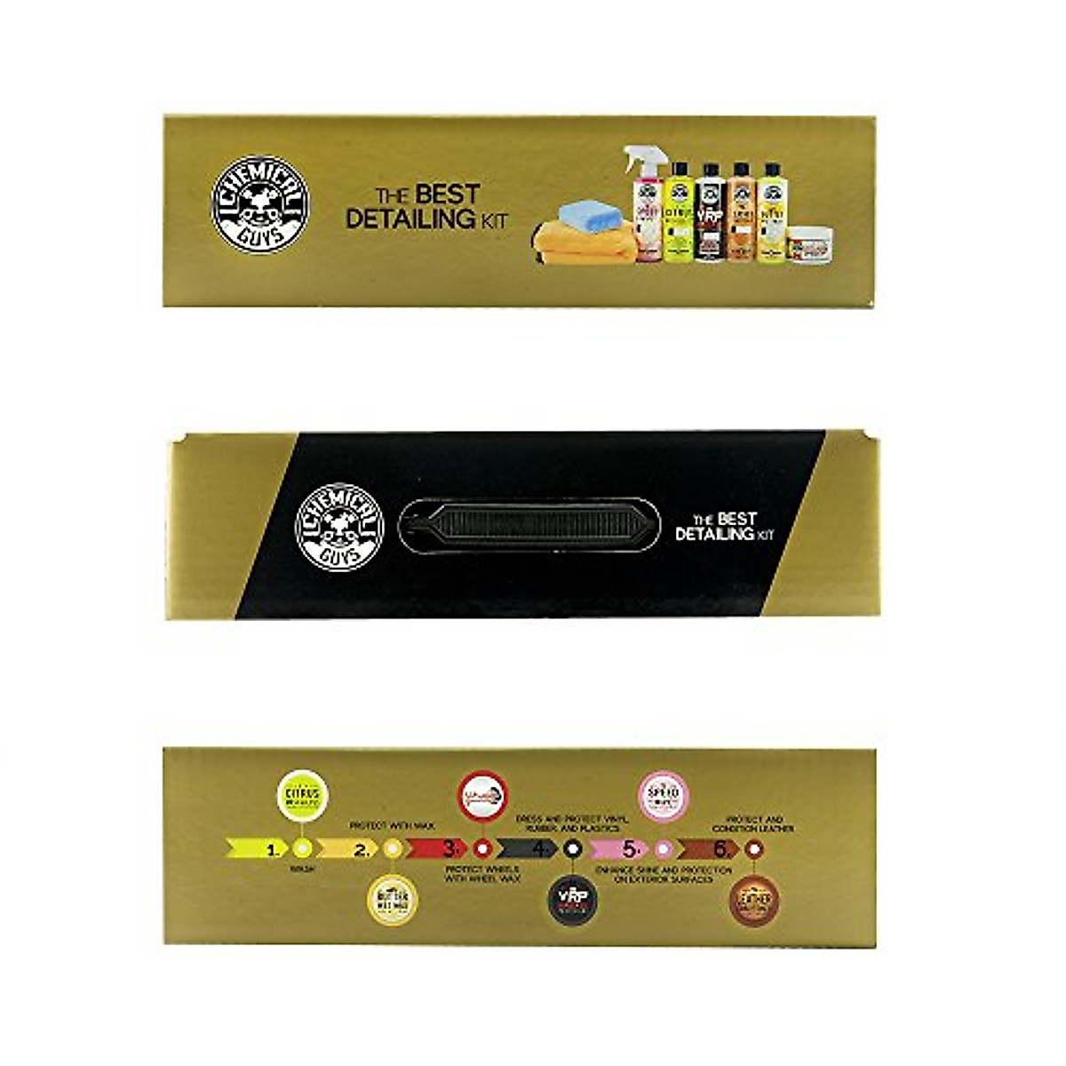 Chemical Guys HOL800 The Best Detailing Kit, 8 Items Including (5) 16 oz. Products