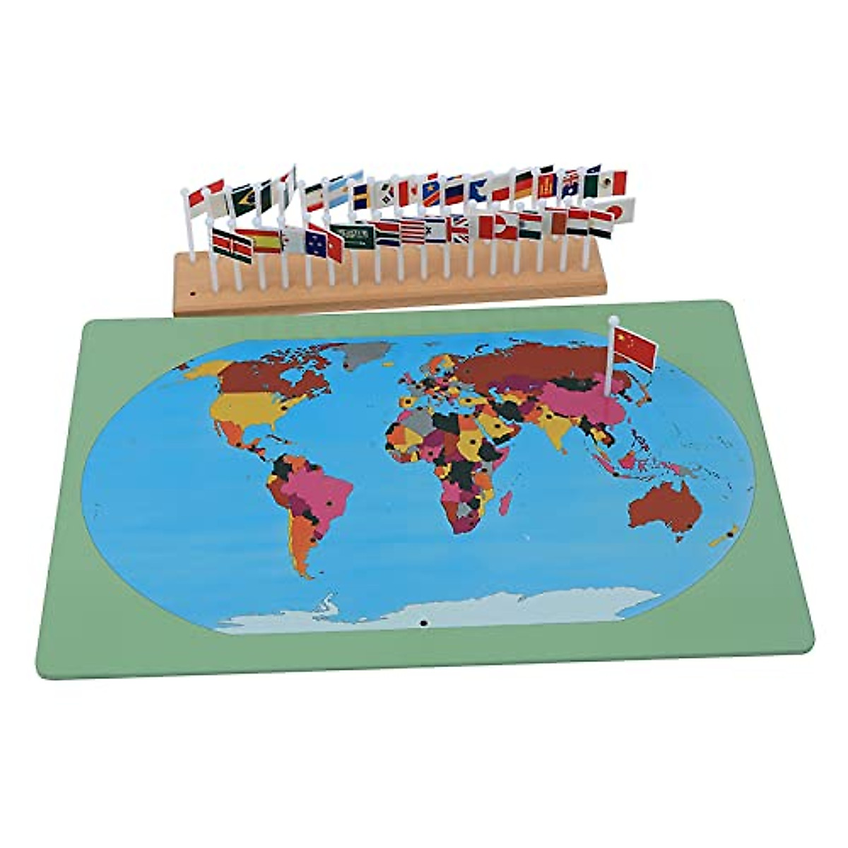 Flags of The World-Montessori Materials Geography Educational Tools Preschool Early at-Home Learning Toys