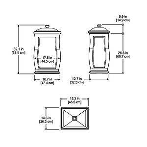 Mayne Mansfield Multi-Purpose Storage Bin - 20in x 20in x 38in - 45 Gallons of Storage Capacity - Polyethylene (5861-W)