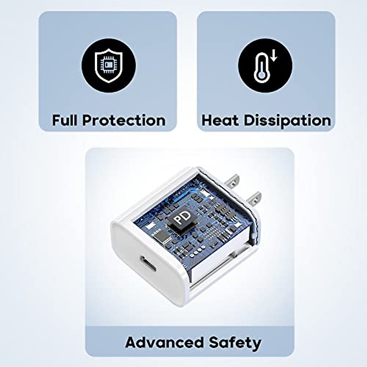 [4 Pack] Fast iPhone Charger Block,Fast Apple Charger iPhone 20W USB C Wall Charger Power Adapter Plug iPhone Charger Fast Charging for iPhone14/13/12 Pro/Pro Max,iPad/AirPods,Samsung/Pixel and More