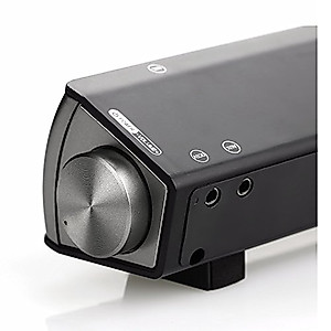 Powerful Portable Soundbar for iMac MacBook PC iPhone Bluetooth 3.0 +EDR, Speakerphone, Powerful 1800mAh Lithium Battery, Super Bass, 3D Stereo Surround Sound 2.0 Channel, Home Cinema System (Silver)