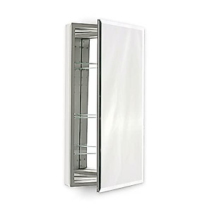 Robern PLM2440GB Bevel Edge, Classic Gray Interior ̶ Non-Handed PL Series 24" x 40" Flat Top Cabinet