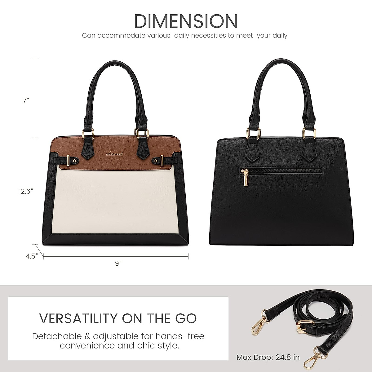 LOVEVOOK Purses for Women, Handbags for Women Tote Shoulder Bag Satchel and PU Leather Top Handle for ladies