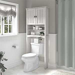 Pemberly Row Over The Toilet Storage Cabinet in Linen White Oak - Wood
