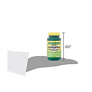 Boost Your Gut Health with Spring Valley Probiotic Acidophilus Supplement - 100 Capsules for a Healthy Digestive System. Includes Luall Fridge Magnetic