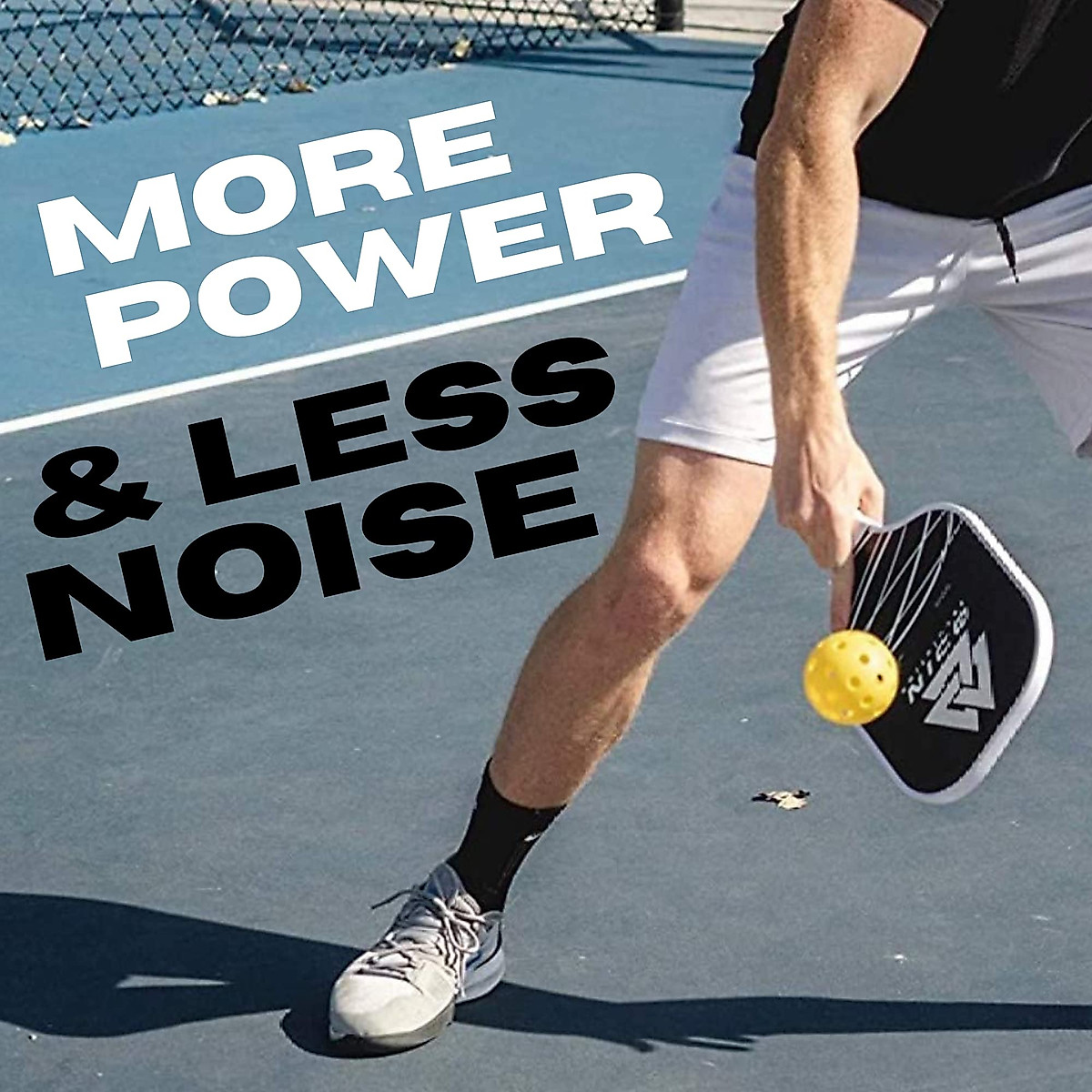 Odin Pickleball Paddles Set of 2 Premium Graphite Polypropylene Honeycomb Core Pickle Ball Paddles - 3 Balls Ultra Cushion Grip - Pickleball Racket Case Bag - Gift for Men Women Indoor Outdoor Games