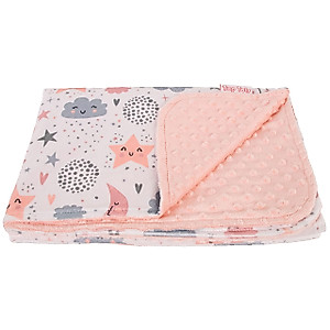 Top Tots Deluxe Minky Baby Blanket - Cloud Bears, 40 x 29 Inch White