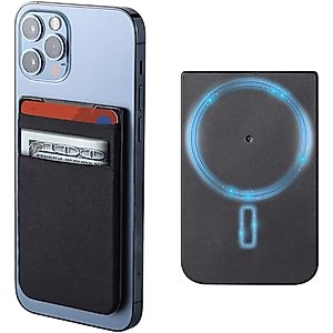 CloudValley Magnetic Wallet for MagSafe, Cell Phone Card Holder for iPhone 15/14/13/12, Nylon Magnetic Case Accessories Card Holder Man Woman, Black