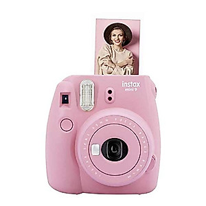 Fujifilm instax Mini 9 Instant Film Camera (Blush Pink) with Instant Twin Film Pack Bundle (2 Items)