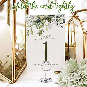 GCTWFYK Place Card Holders, 40pcs Table Number Holders, 2 Inch Mini Picture Holders for Tables, Name Cards Photo Menu Memo Clips Sign, Suitable for Weddings, Birthday Anniversary Parties, Restaurants