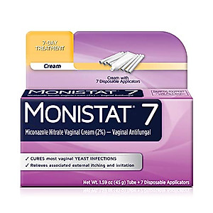 MONISTAT 7-Dose Yeast Infection Treatment, 7 Disposable Applicators & 1 Cream Tube