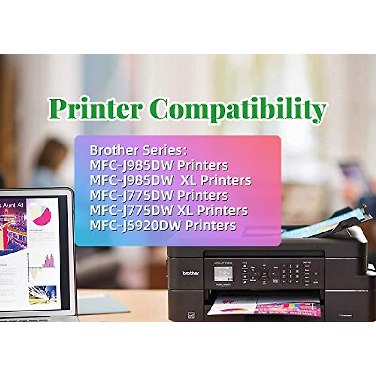 GREENARK Compatible for Brother LC20E Super High Yield Ink Cartridge Set Colors Only (CMY) Works with Brother MFC-J985DW, MFC-J775DW, MFC-J5920DW Printers