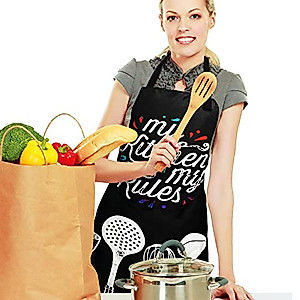 Sosolong Adjustable Waterproof Apron, Apron with 2 Pockets Cooking Kitchen Aprons for Women Men Chef, Adult Gifts