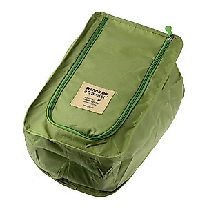 Waterproof Nylon Travel Portable Shoes Zipper Handle Carrying Case Organizer Home Shoes Free Stand Packing Cubes Box Storage Bag Dustproof Protective Pouch