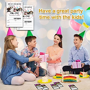 YSTEP Dog Birthday Party Invitations, 20 Invite Cards with Envelopes, 4"x6" Dog Pawty Birthday Party Invites - A15