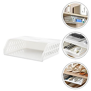 Zerodeko 3 pcs Basket Bathroom Organizer Hidden Hollow Bin Shelves Office Kitchen Small Under Sorting Pencil Drawer Cabinets Home Bedroom Desktop Objects Necessities Wall-mounted Cosmetics