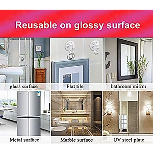 Quntis Suction Cup Hooks 4 Packs, Clear Wreath Hanger Heavy Duty Window Suction Cups with Hooks Waterproof Vacuum Shower Suction Cup Hooks for Bathroom, Towel, Shower Wall, Tile, Glass, Door, Camper