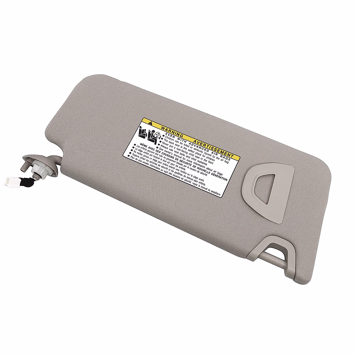 Nakuuly Left Driver Side Sun Visor Gray Compatible with Honda Accord 2008-2017 Sunvisor with Mirror with Vanity Light Replaces # 83280-TA5-A51ZA