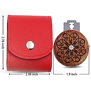 UFO Bread Lame Cutter for Homemade Sourdough Bread Bakers, Slashing Tool Cutting Bread Scoring Knife Razor Cutter, Great Gift for Artisan Bread and Baguette Makers(PU leather case, Bright Red)