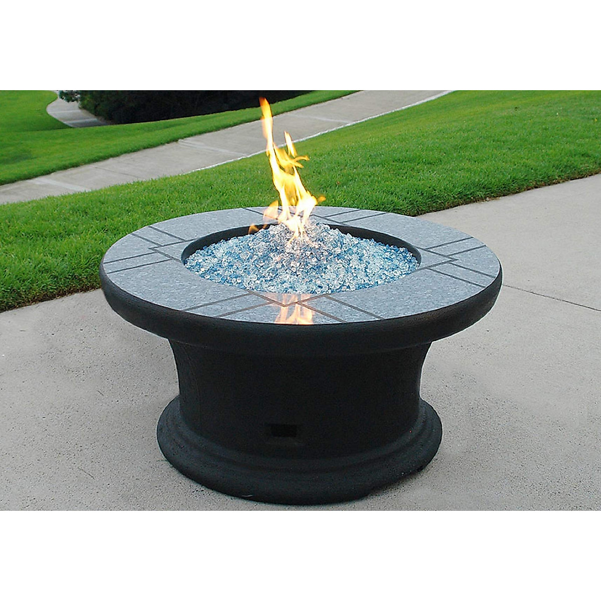 Hiland AWS-RND22 Fire Pit Glass 22" Wind Screen, Small, Clear