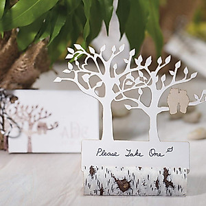 WEDDINGSTAR Faux Birch Log Card Holders (6)