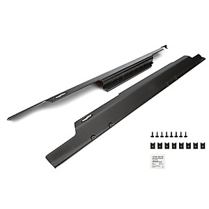 Bushwacker Trail Armor Side Rocker | 2-Piece Set, Black, Textured Finish | 14011 | Fits 2007-2018 Jeep Wrangler JK 2-Door