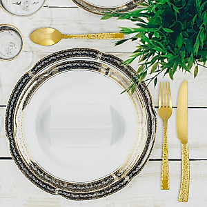 Hampton Forge Paris Hammered , Stainless Steel, 20-Piece Flatware Set, Gold