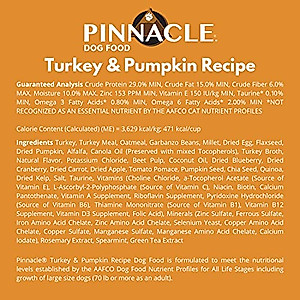 Pinnacle Pet Pinnacle Turkey & Pumpkin Dry Dog Food 4 lb, Infused with Broth