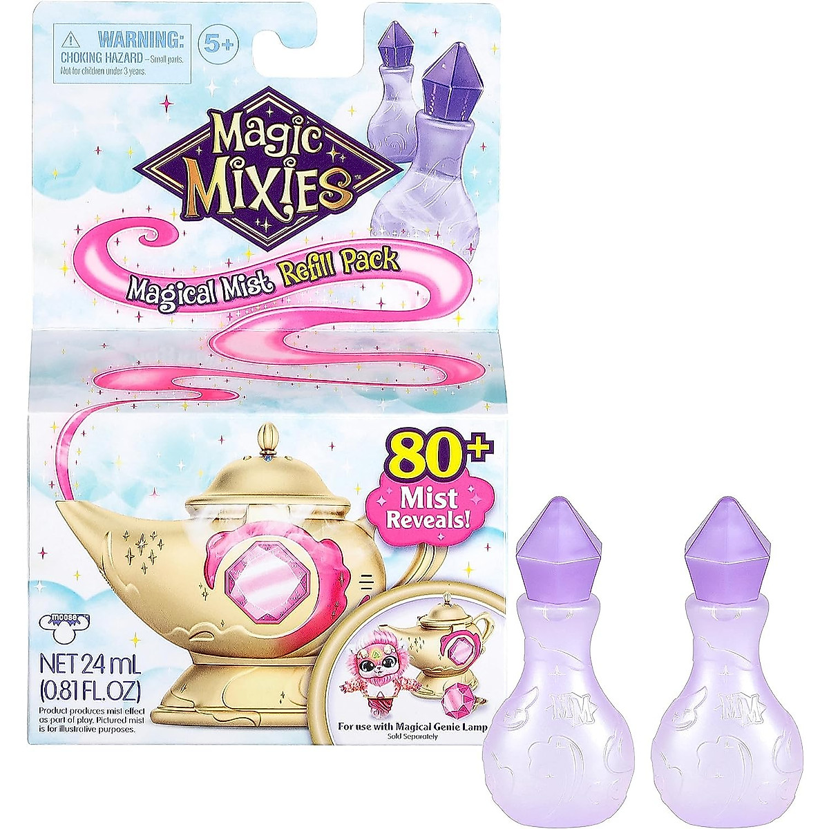 Magic Mixies Glow in The Dark Magic Genie Lamp - Starlight Magic Plus A Magical Mist Refill Pack for Magic Genie Lamp Bundle