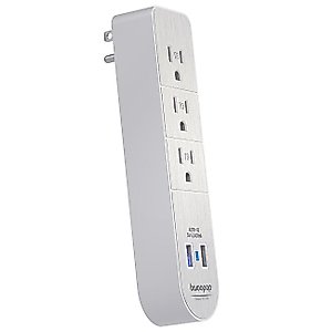 Outlet Extender, Surge Protector Power Strip with USB,Fast Charge,2.4A max,110V or 220V,3 Outlet Splitter,for Cruise Ship,Bedroom,student dormitory,suitable for iphone,iPAD,Personal Electronics etc...