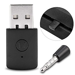 Mini Wireless USB Dongle Adapter, Bluetooth Dongle Receiver and Transmitters Connect to Any Bluetooth Audio Device Plug into for PS4 USB Slot for Desktop, Laptop, Notebook