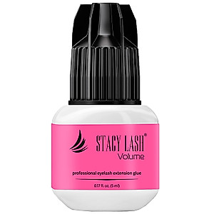Volume Eyelash Extension Glue Stacy Lash 0.17fl.oz/5ml/3-4 Sec Drying Time/Retention 6 Weeks/Black Adhesive/Professional Supplies/Pegamento de Pestañas