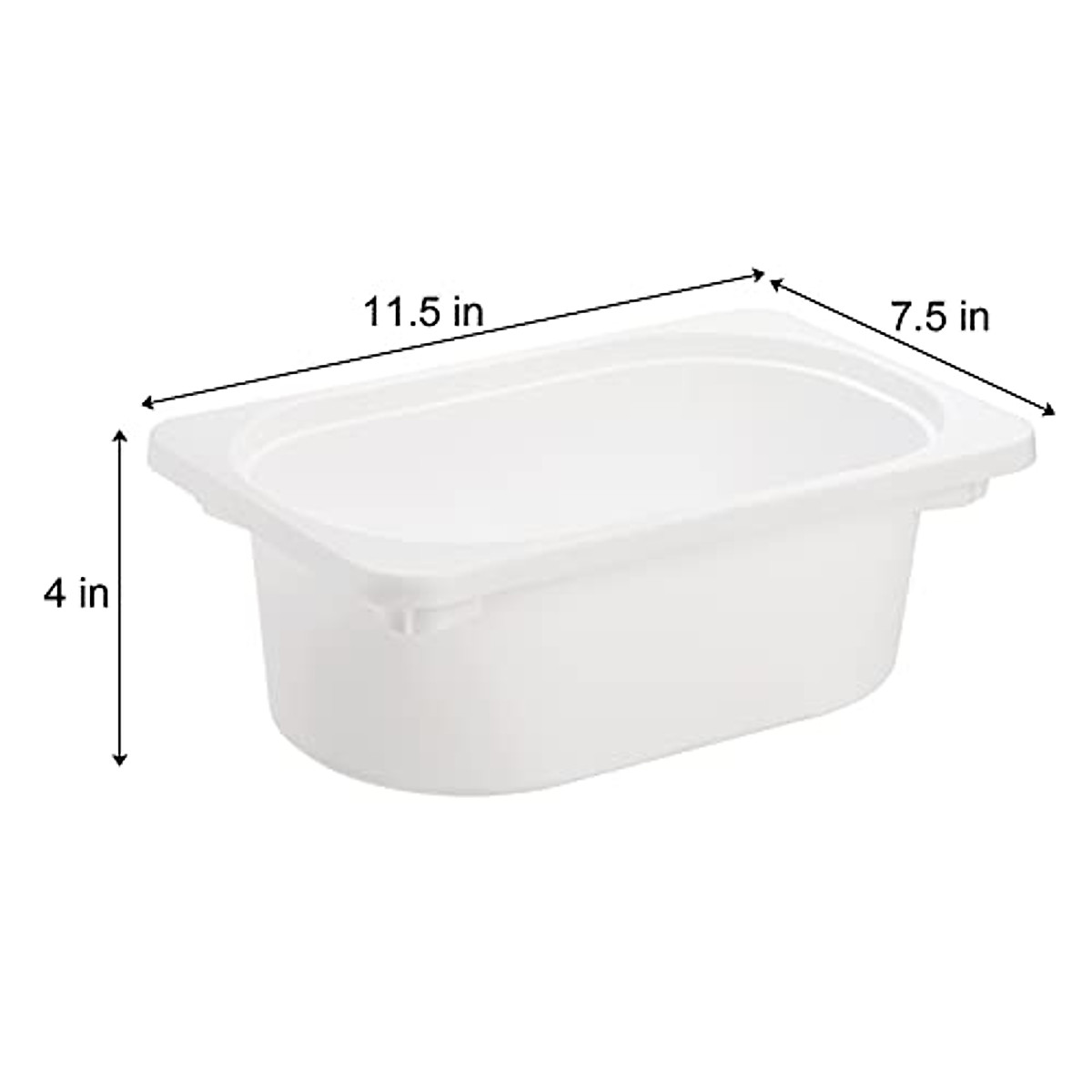 Elsjoy Set of 6 Plastic Storage Bins, White Organizer Bins Small Cubby Bins, Stackable Storage Container Shelf Basket for Classroom, Cubbies