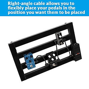 Augioth 12 Inch 3 Pack 30 cm Guitar Patch Cable 1 Ft 1/4 Right Angled TS Effect Pedal Cord