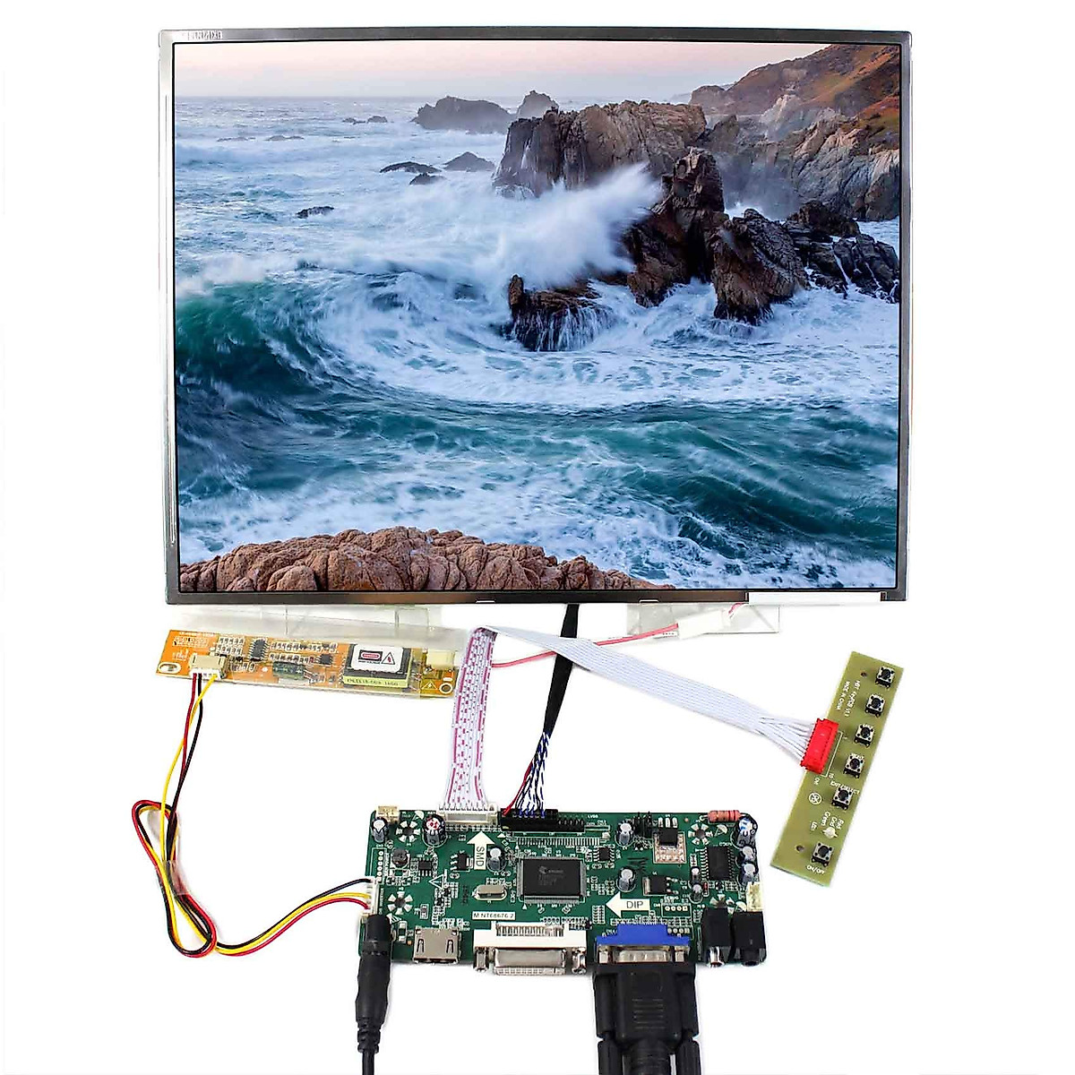 VSDISPLAY 14.1inch 1024X768 LCD Screen(One of LTN141XF LTN141X6 LTN141X8 LP141XA LP141X10 N141X6) with HD-MI VGA DVI LCD Controller Board M.NT68676