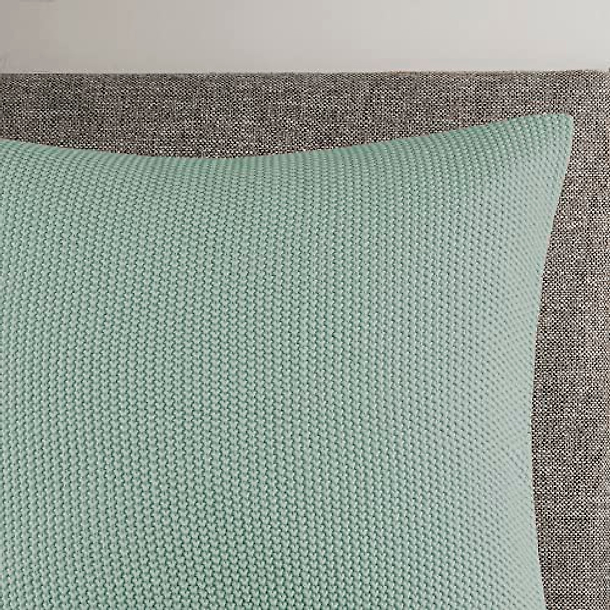 INK+IVY Bree Knit Throw Pillow Cover, Casual Oblong Decorative Pillow Cover, 12X20, Aqua