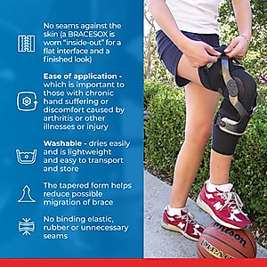 Bracesox Knee Brace Undersleeve – Cotton/Lycra blend Knee Sleeves for Women & Men, Breathable Knee Sleeve for Women & Men for Knee Bracing, Comfortable Knee Sleeve for Knee Braces - Medium