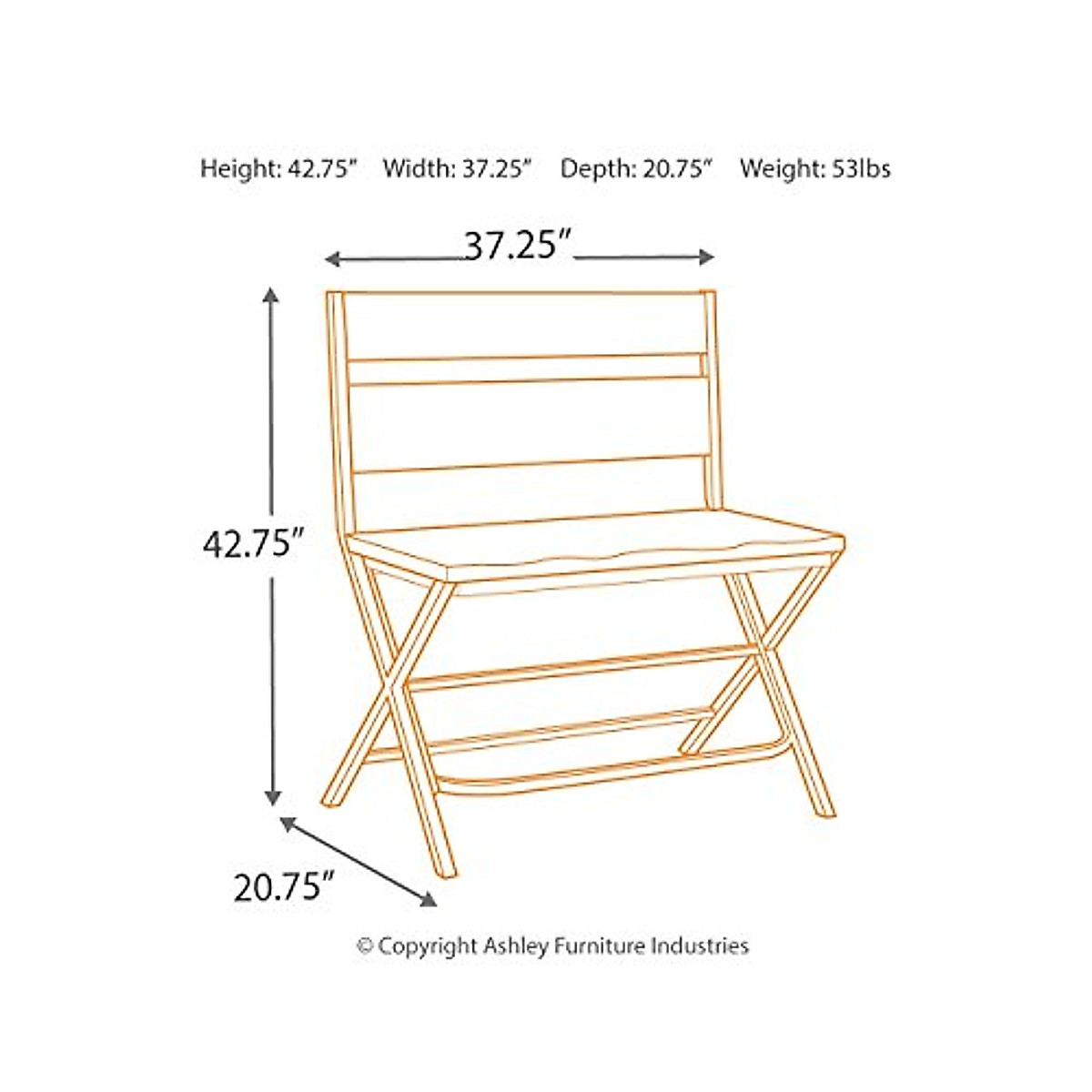 Ashley Furniture Signature Design - Kavari 6-Piece Dining Room Set - Includes Counter Height Table & 4 Barstools & 1 Double Barstool - Brown