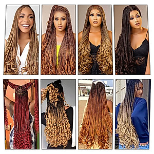 WIPPORYA Ginger French Curl Braiding Hair 24 Inch Soft Ginger Braiding Hair Pre Stretched Loose Wave Bouncy 350 Braiding Hair 100g/pack Yaki Crochet Hair for Black Women Hair Extensions for Braids (#350)