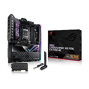 ASUS ROG Crosshair X670E Extreme(WiFi 6E) Socket AM5(LGA 1718) Ryzen 7000 EATX Gaming Motherboard(20+2 Power Stages, PCIe® 5.0, DDR5, 5xM.2 Slots,USB 3.2 Gen 2x2 Front-Panel,USB4™ Ports,Anime Matrix)