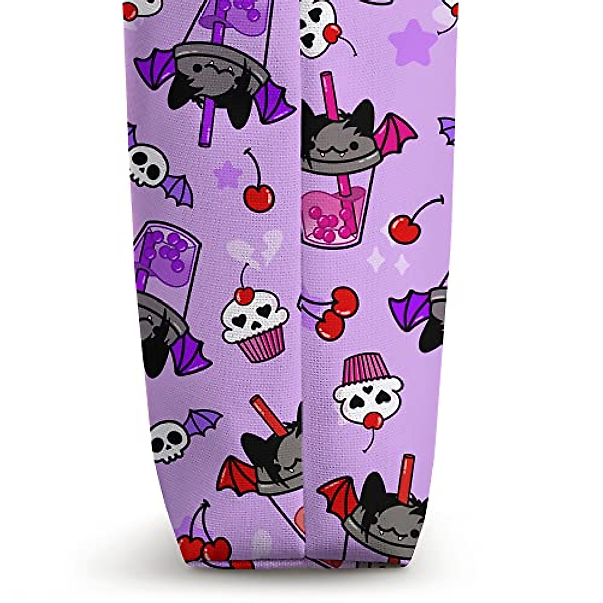 Emo Bat Boba Scene Kid Pastel Goth Alt Aesthetic Halloween Tote Bag