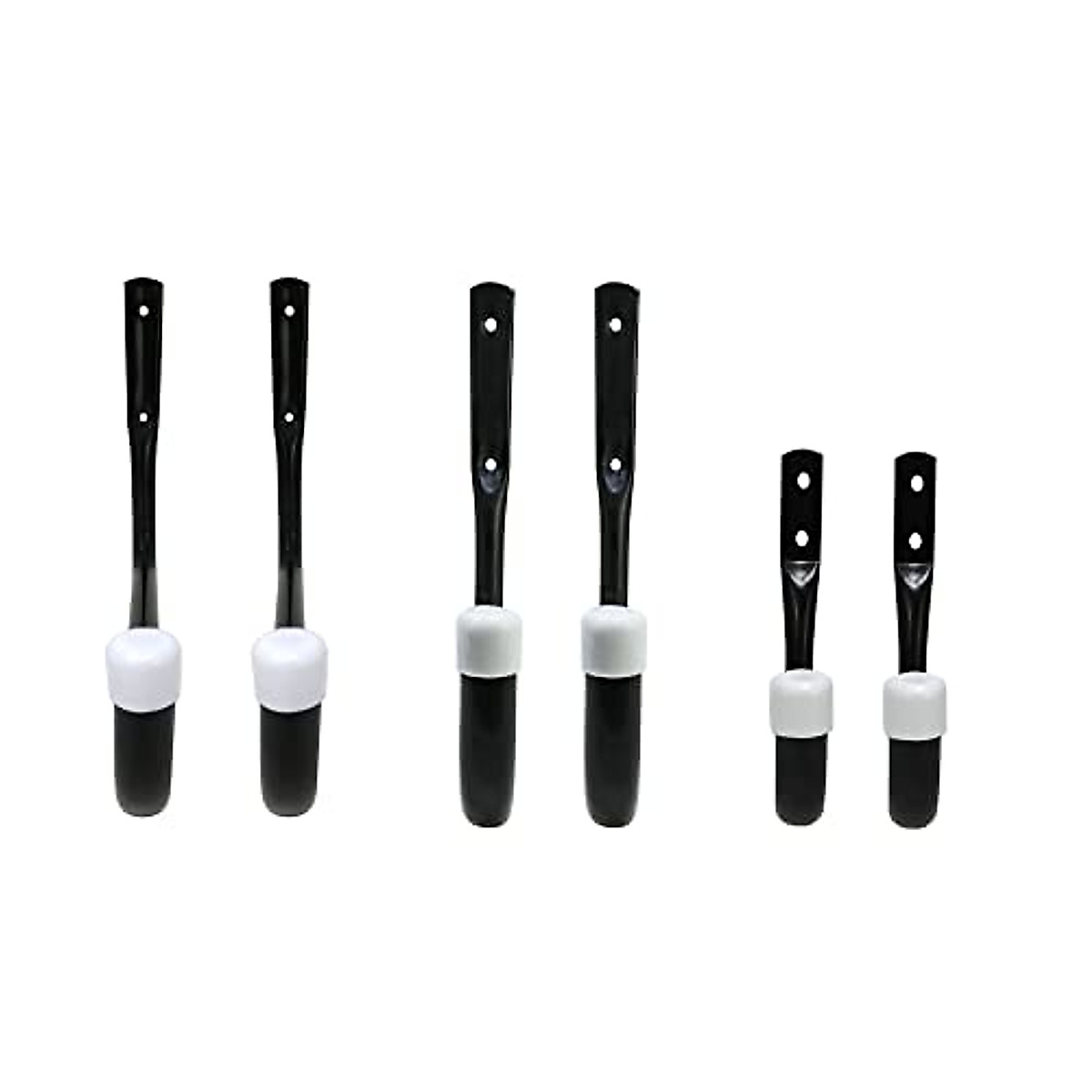 Shepherd Hardware 8088E Heavy Duty Steel Garage Storage/Assorted Utility Hooks, 6 Pack, black