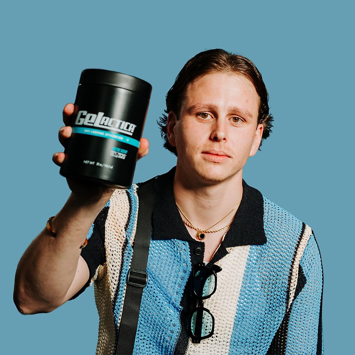 Gelactica Max Control Hair Gel for Men, Alcohol-Free, Strong Hold Styling Gel, Natural Extracts for Long-Lasting Hold and Shine, Slick Back Hair Style 32 Oz