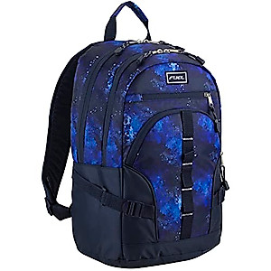 FUEL Dynamo Active Backpack, Fits Most Laptops up to 15", Front Access Pockets, Padded Lumbar, Comfortable, Adjustable Straps - Blue Galaxy