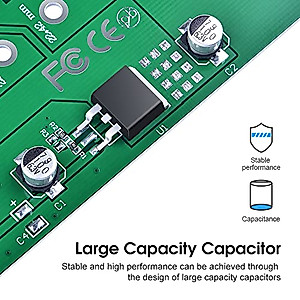 ELUTENG M.2 NGFF to SATA Adapter Card B Key/B & M Key SSD Converter NGFF M2 to 2.5 Inch SATA III Drivers for NGFF M.2 2280 2260 2242 2230 SSD (Not for M.2 NVME)