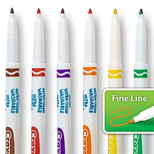 Crayola Ultra Clean Fine Line Washable Markers, Kids Markers For School, Back To School Gifts, 40 Count