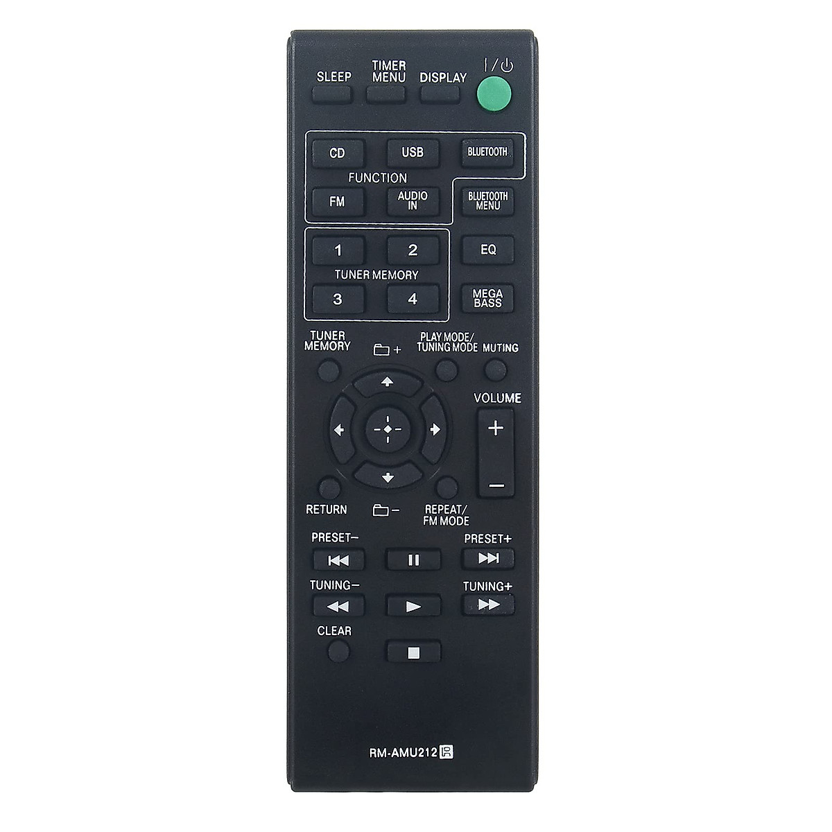 RM-AMU212 Replacement Remote AIDITIYMI Remote Control fit for Sony Hi-Fi System CMT-X3CD CMT-SBT20 HCD-SBT20 HCDSBT20 Home Audio Systems.