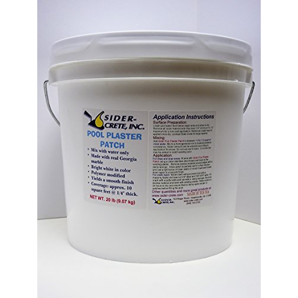 Sider Pool Plaster Patch and Repair - 20 lb - White