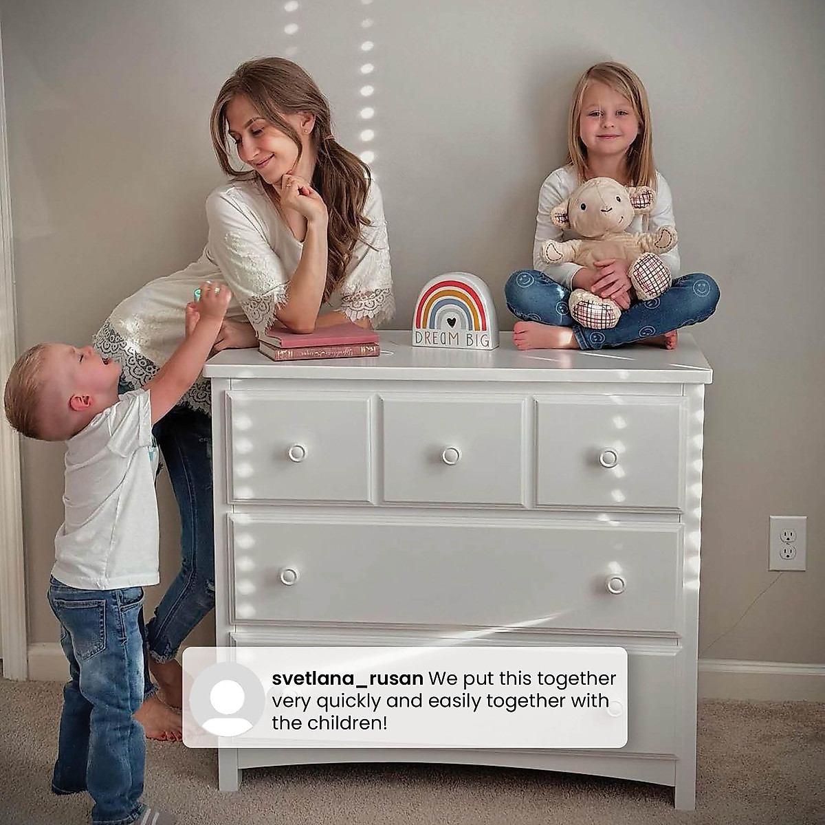 Delta Children 3 Drawer Dresser, Greenguard Gold Certified, White