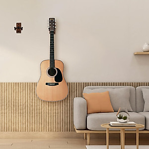 SNIGJAT Guitar Hanger 4 Pack, Hardwood Guitar Wall Mount, Rotatable Guitar Wall Hanger with Screws, V-Shaped Guitar Mount Hanger Hook Holder Stand for Acoustic Electric Guitar, Bass, Banjo, Mandolin